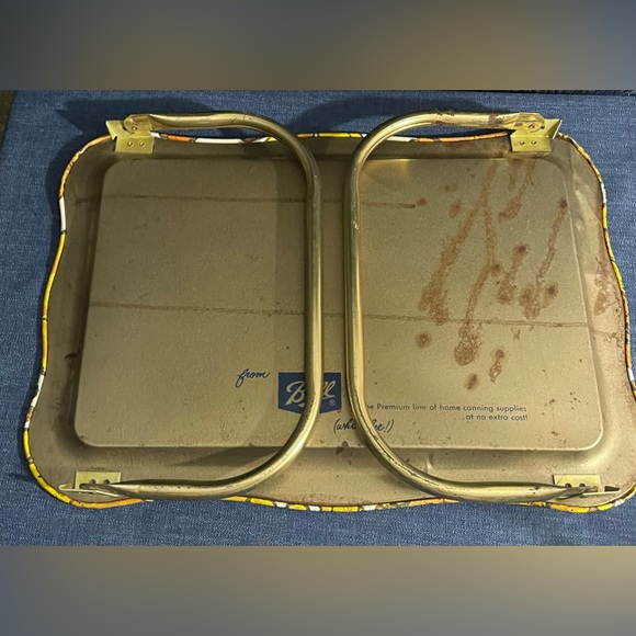 Lavada | Dining | Vintage Lavada Metal Sunflower Tv Tray Folding Legs ...